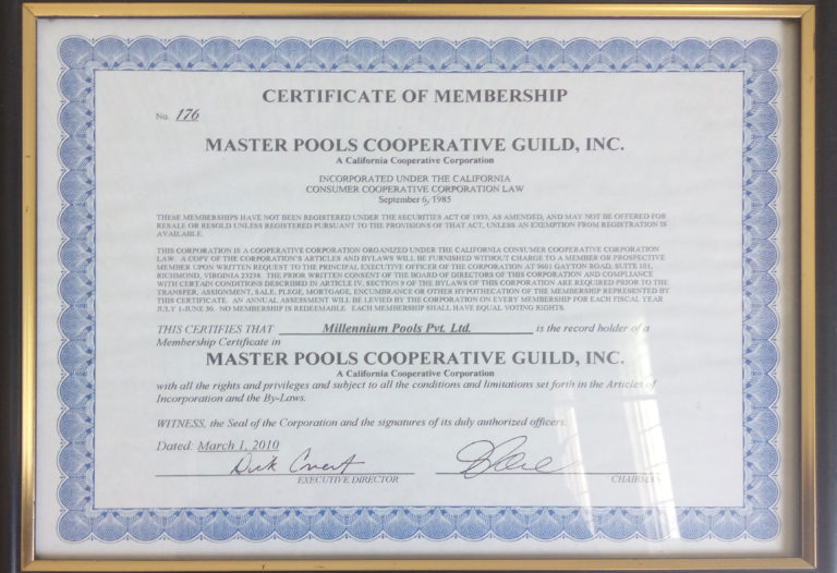 International Recognition | Awards - Millennium Pools